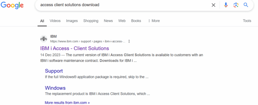 IBM i systems with Access Client Solutions