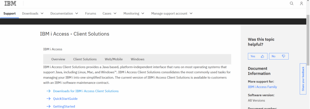 IBM i systems with Access Client Solutions